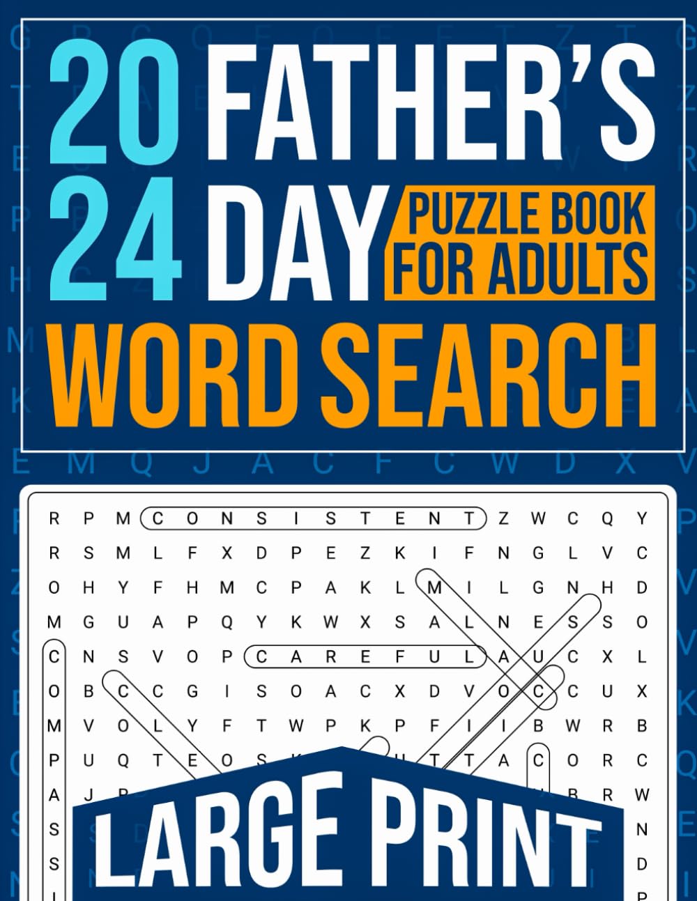 Fathers Day Word Search Puzzle Book for Adults Large Print: More than ...