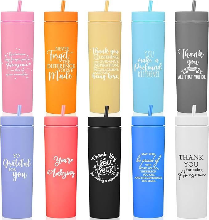 Amazon.com | Rtteri 10 Pcs Thank You Cups Employee Appreciation Gifts ...