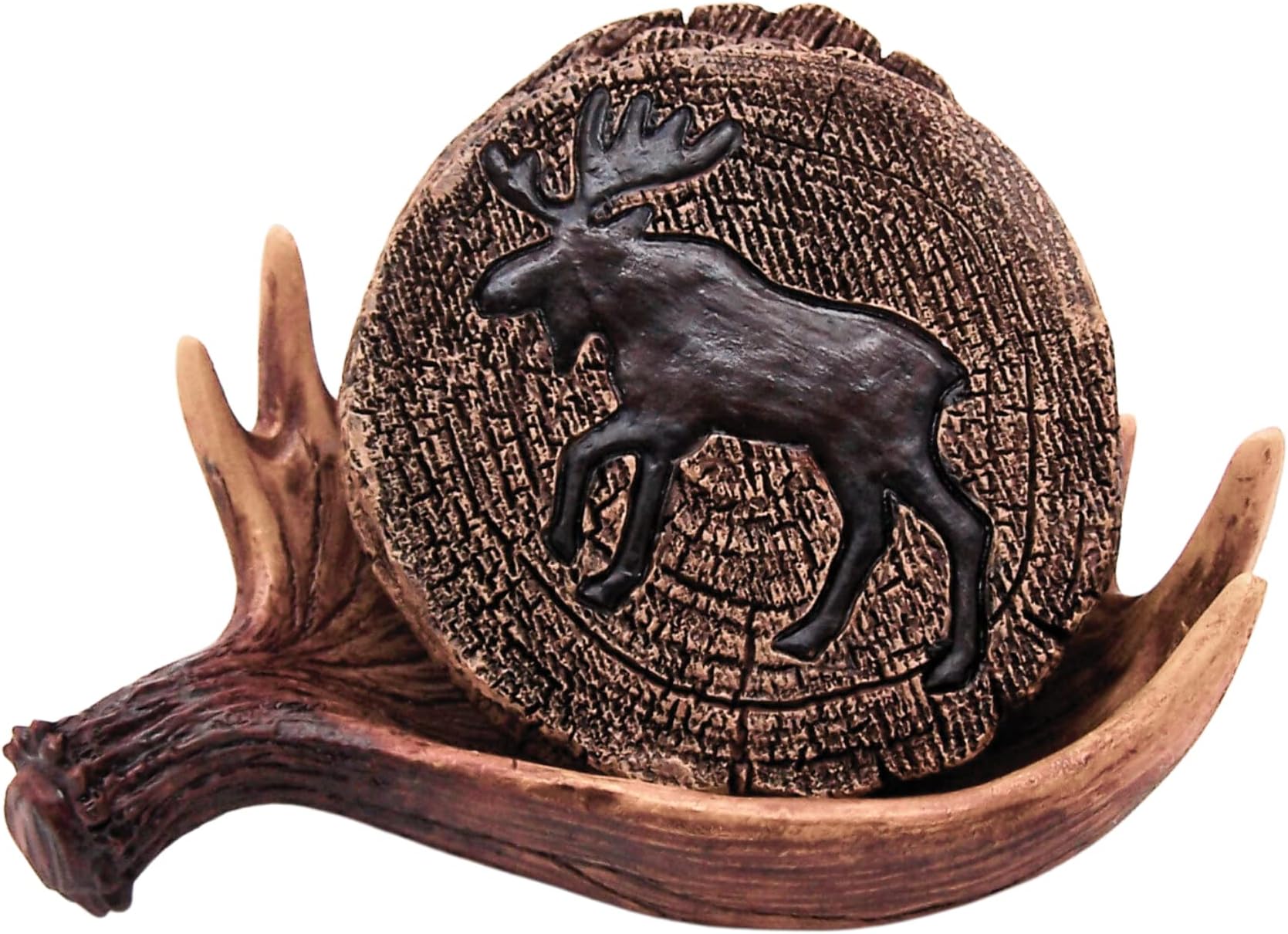 Amazon.com: Rustic Moose Coaster Set with Antler Holder - 3.25-Inch Bar ...