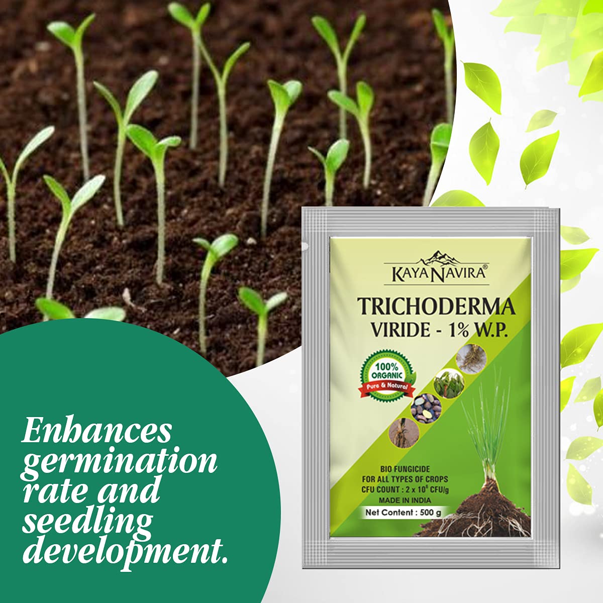 Buy KAYA NAVIRA Trichoderma Viride 1% W.P Powder Fungicide (1 Kg) For ...