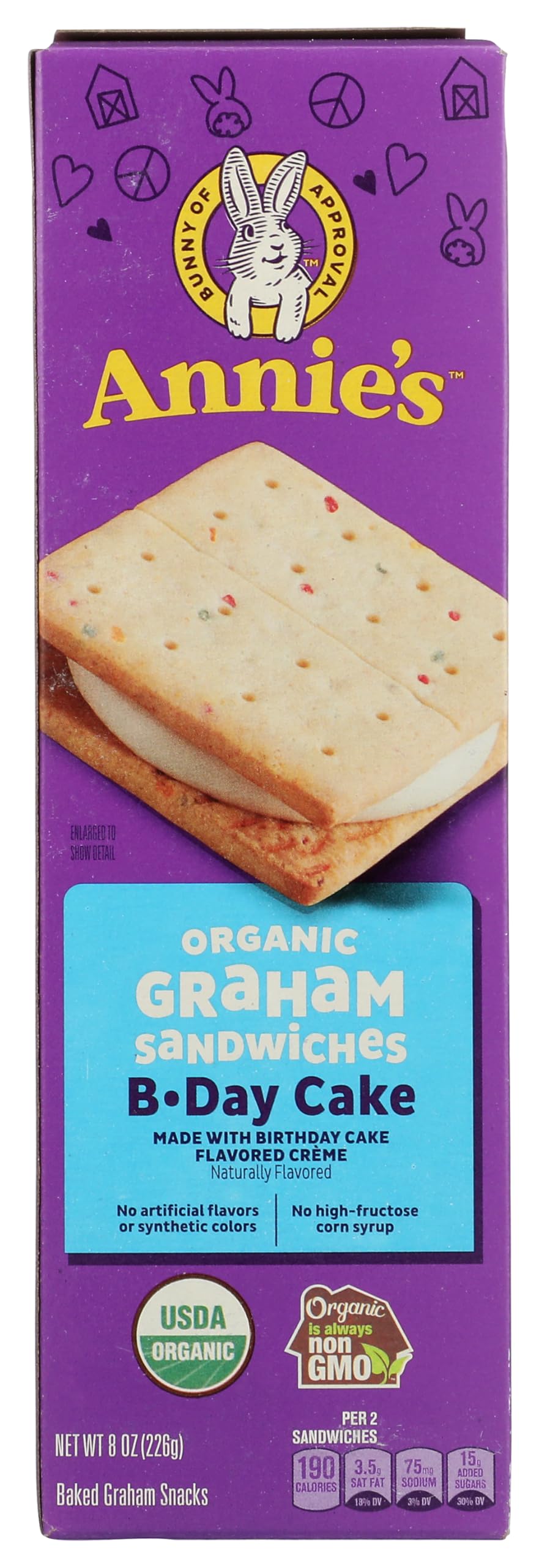 Snapklik.com : Annies Homegrown Organic Birthday Cake Graham Sandwiches