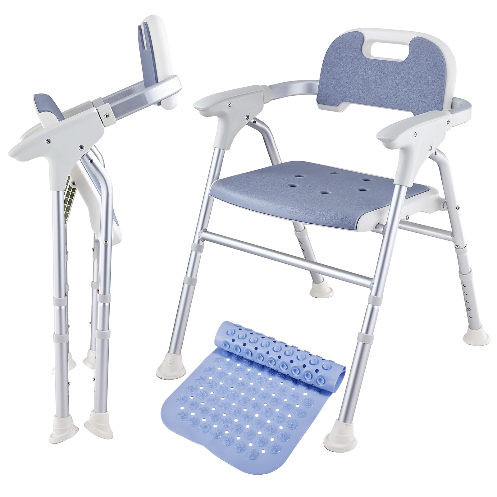 Amazon.com: TRONDIVER Folding Shower Chair for Elderly and Disabled ...