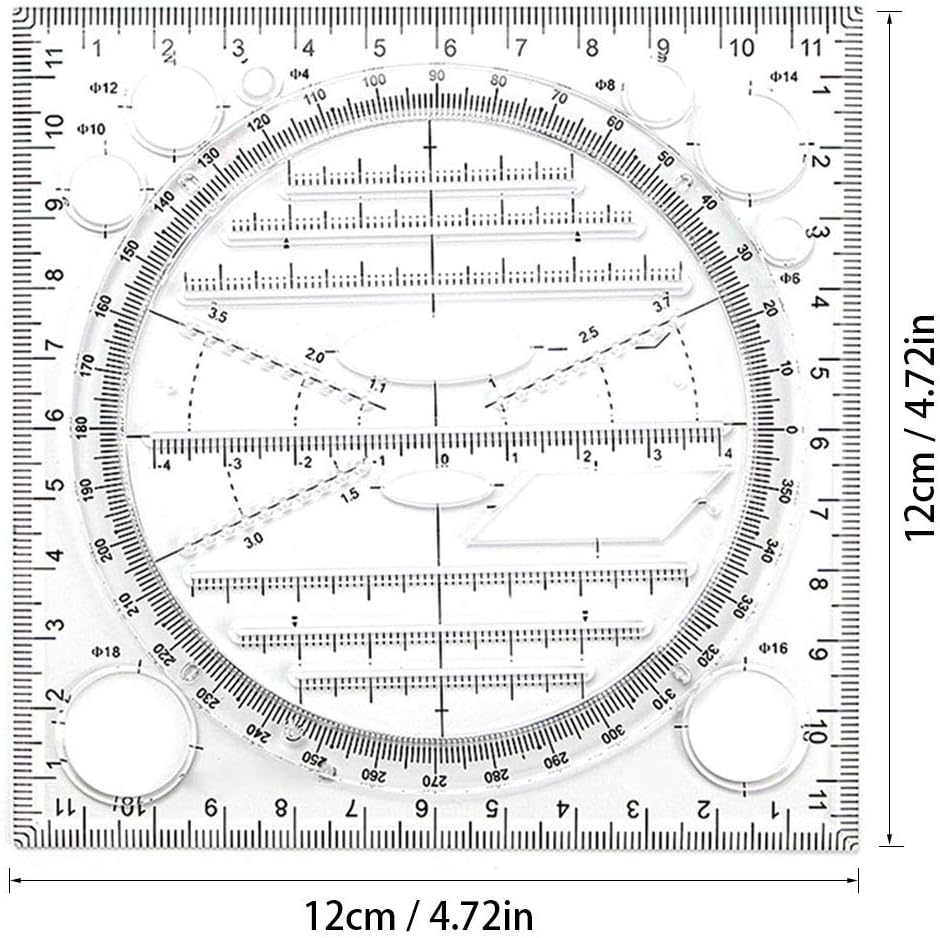 Fast Drawing Ruler, Drawing Ruler, Draw Round Ruler, Transparent ...