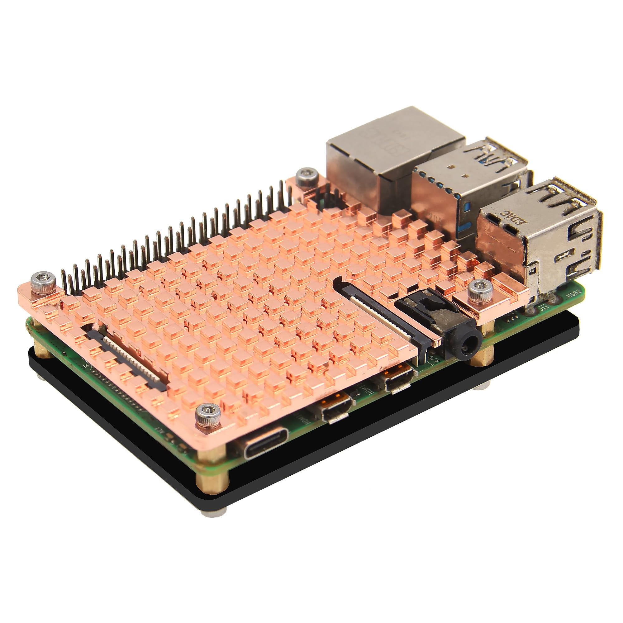 Amazon.com: Geekworm 4mm Thickness Copper Heatsink H402 for Raspberry Pi 4(Not Include Raspberry ...