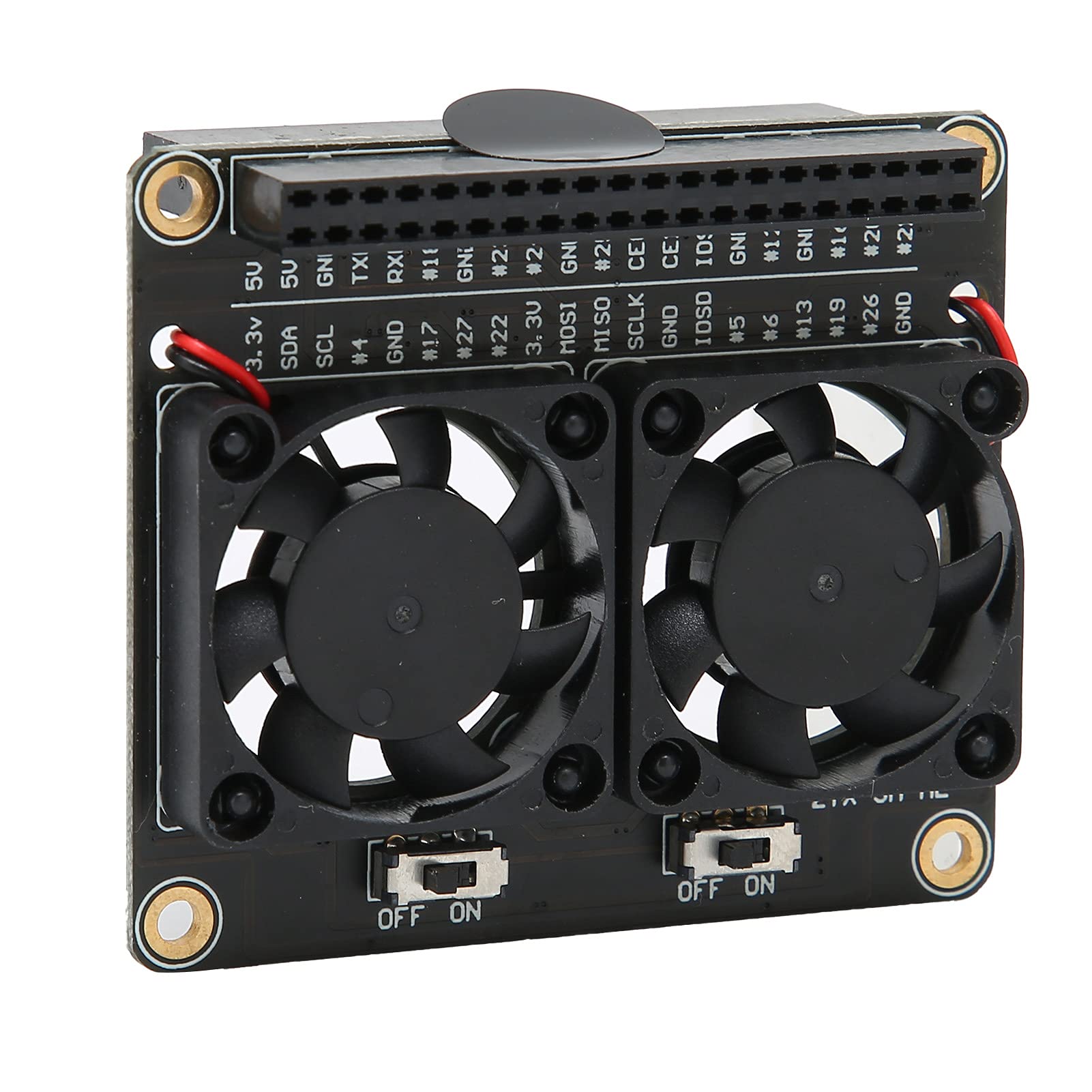 Amazon.com: GPIO Dual Cooling Fans for Raspberry Pi 4B / 3B+ / 3B / 3A ...