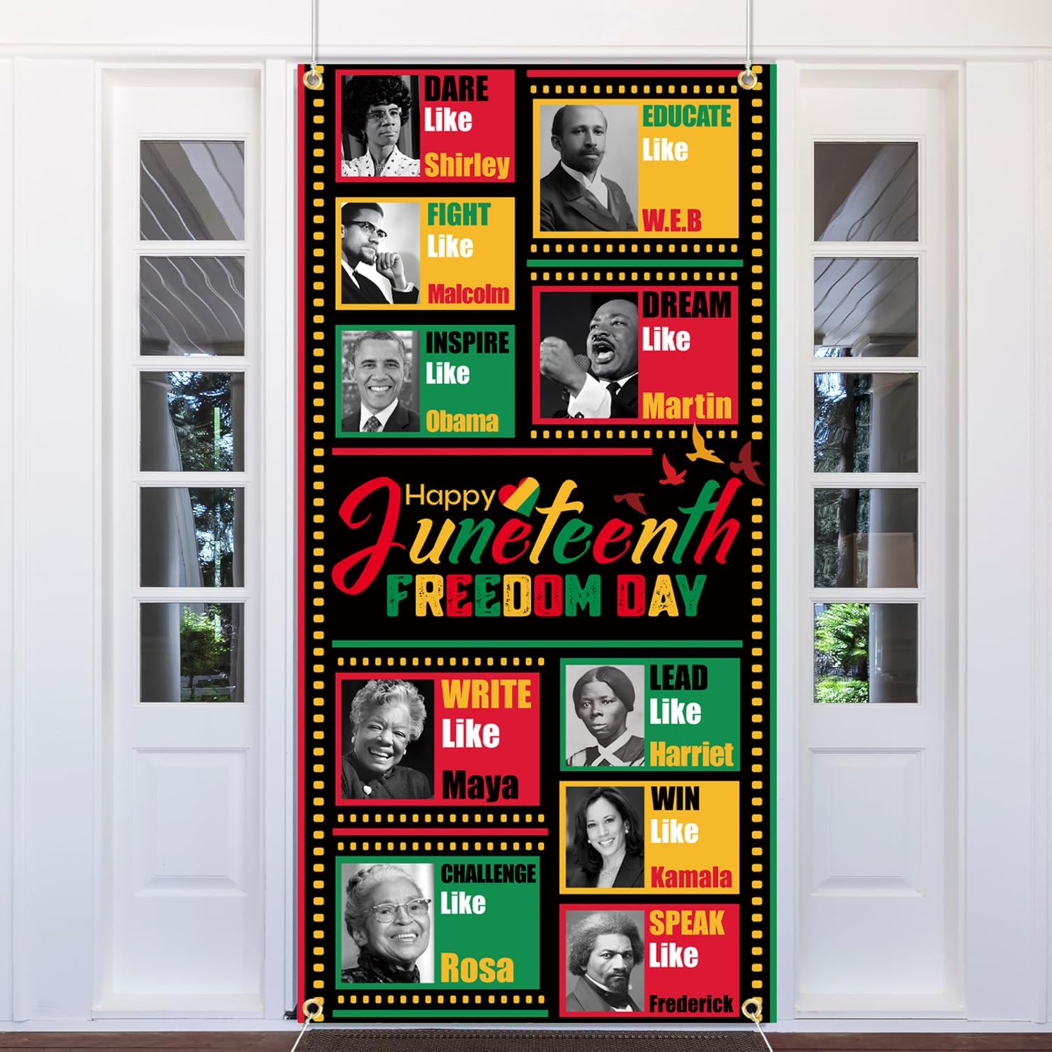 Amazon.com: Juneteenth Decorations, Happy Juneteenth Banner Door Cover ...