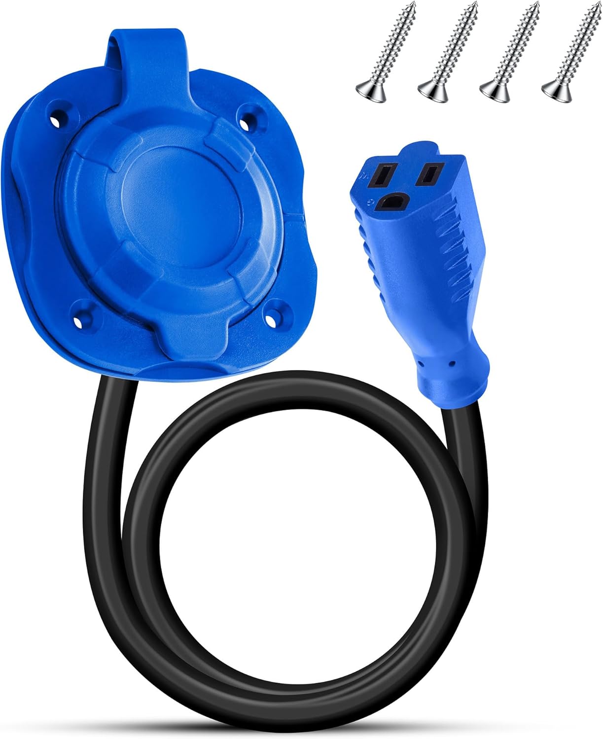 Amazon.com: 15 Amp 125V Shore Power Inlet Plug, NEMA 5-15 AC Port with ...