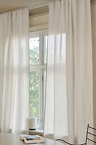 Jotex LINA Linen-Mix Multifunctional Curtains, Set of 2, High-Quality ...