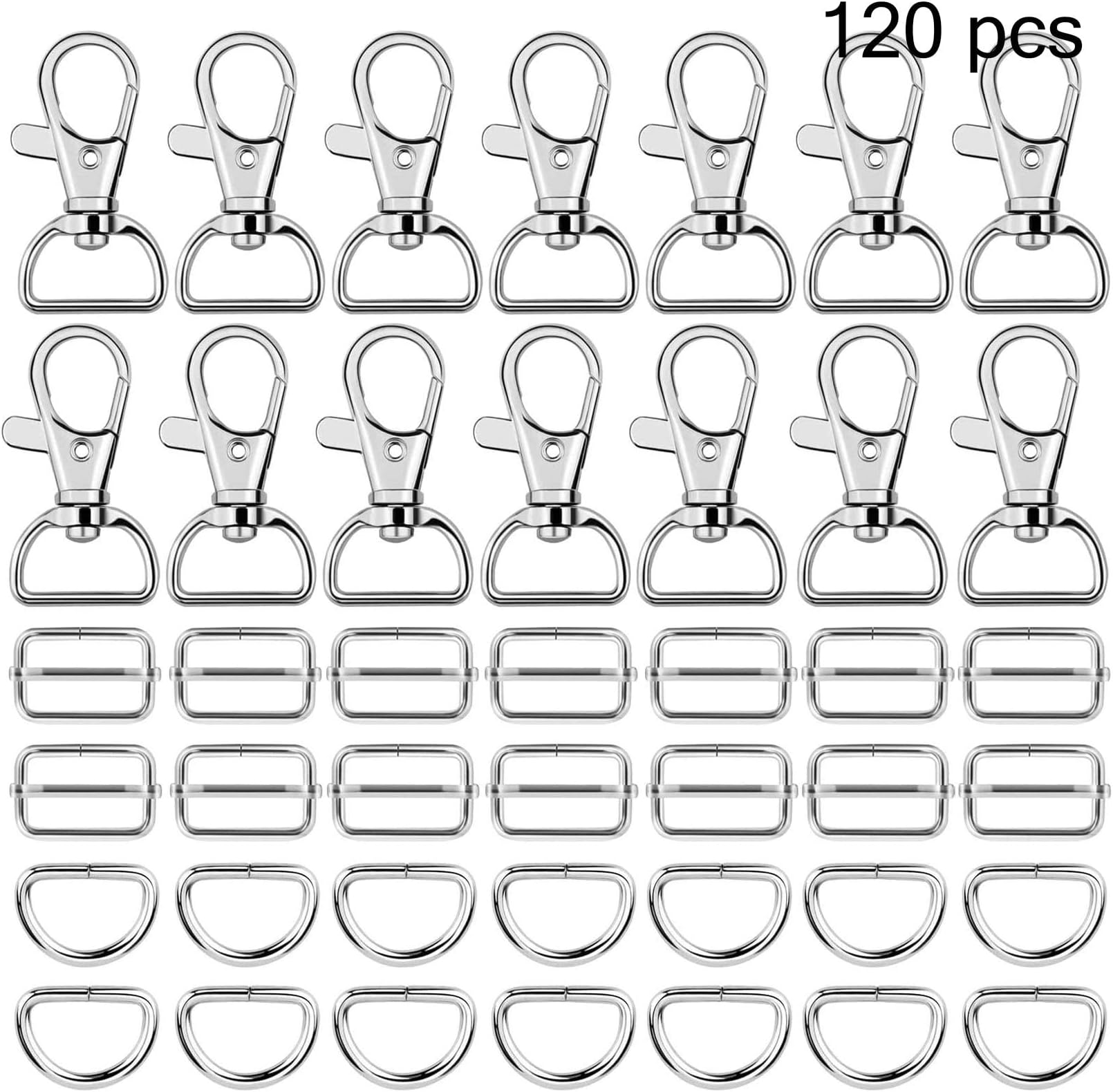 Yolev 56 Pieces Keychain Bulk,Swivel Clasps Snap Hooks Lobster Claw ...
