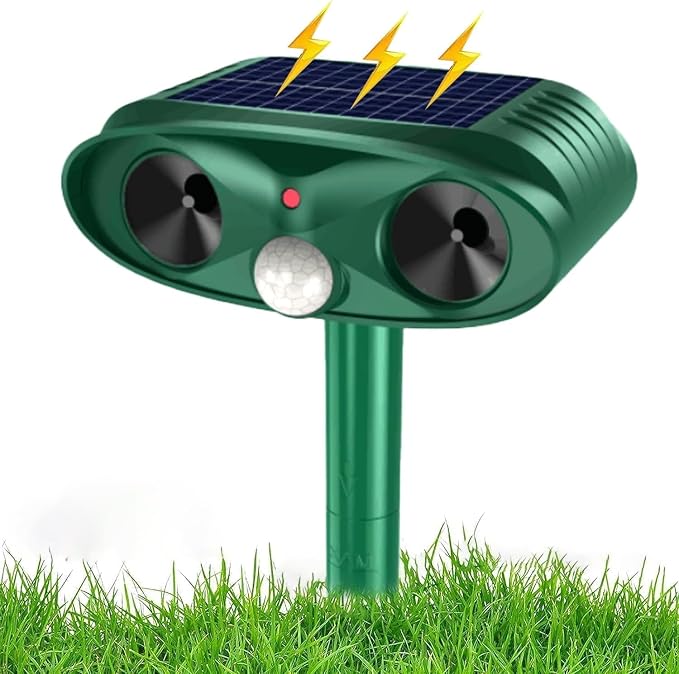 Joomouney Cat Repellent Garden, Ultrasonic Cat Deterrent Garden Solar ...