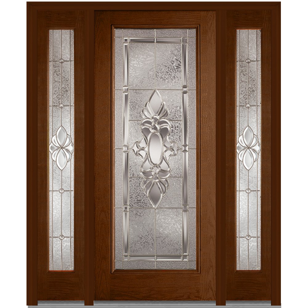 National Door Company ZA14774L Fiberglass Oak, Warm Chestnut, Left Hand ...