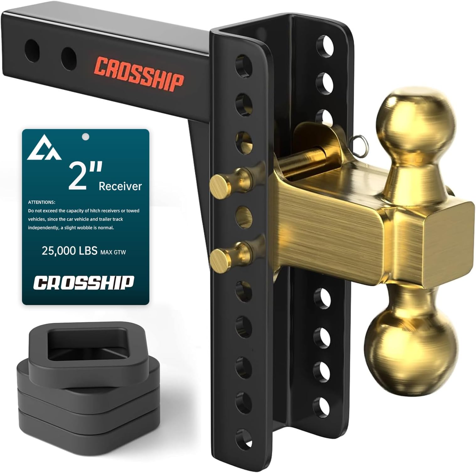 Amazon.com: VEVOR A-Frame Trailer Coupler, Fits 2-Inch Hitch Ball Size ...