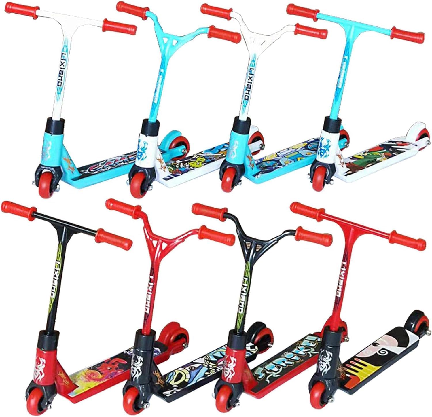 2Pcs Finger Scooter, Multi-Colored Finger Skateboards, Simulation Mini ...