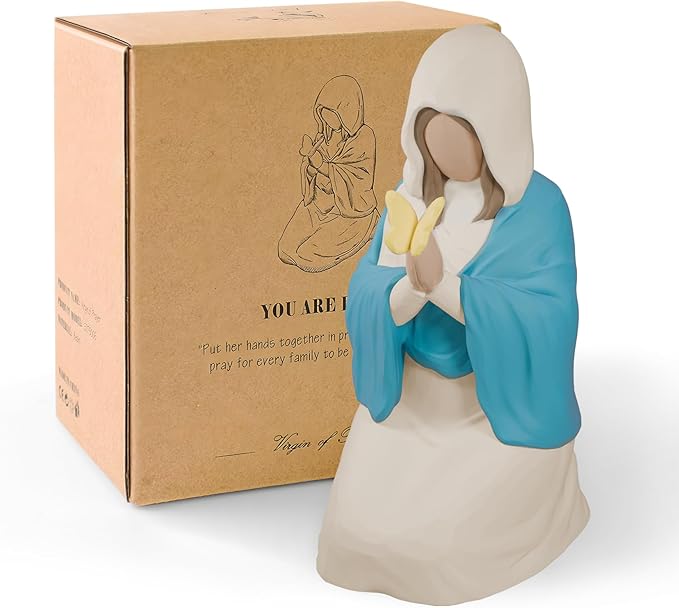 JEPELUS Our Lady Praying Statue, Prayer Angel Figure, Holy Mother ...