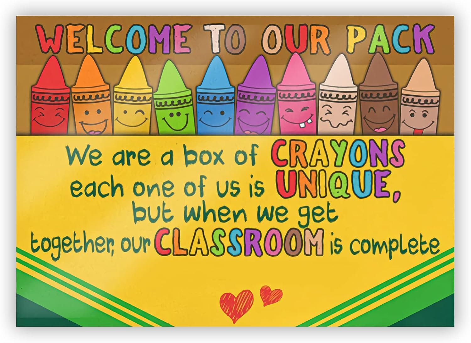 Amazon.com: The Hygge Life Welcome To Our Pace, We Are A Box Of Crayons ...