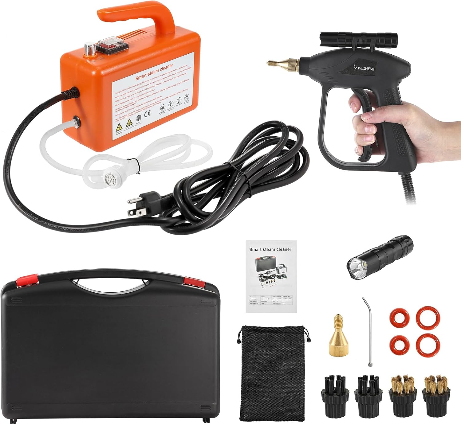 Amazon.com: WICHEMI Steamer for Cleaning, High Pressure Steam Cleaner ...