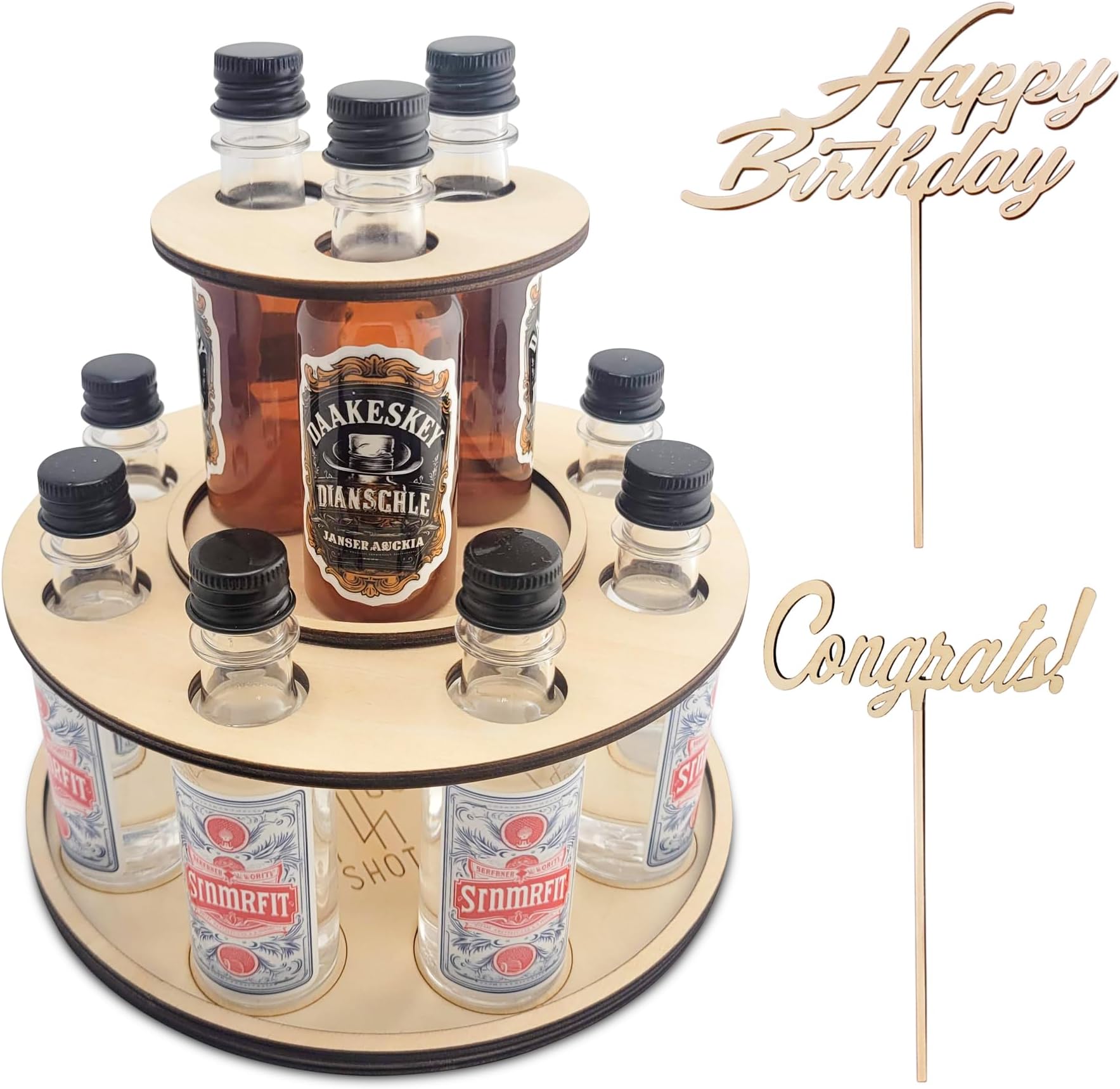 Amazon.com: 50th Birthday Decorations for Her or Him, Mini Liquor ...