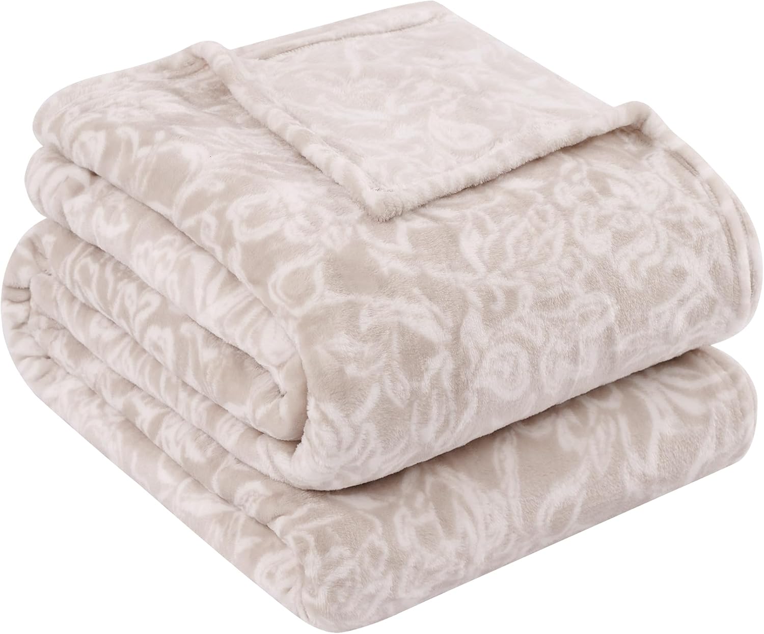 ROMROL Printed Throw Blanket for Sofa and Bed – Soft Khaki Flannel ...