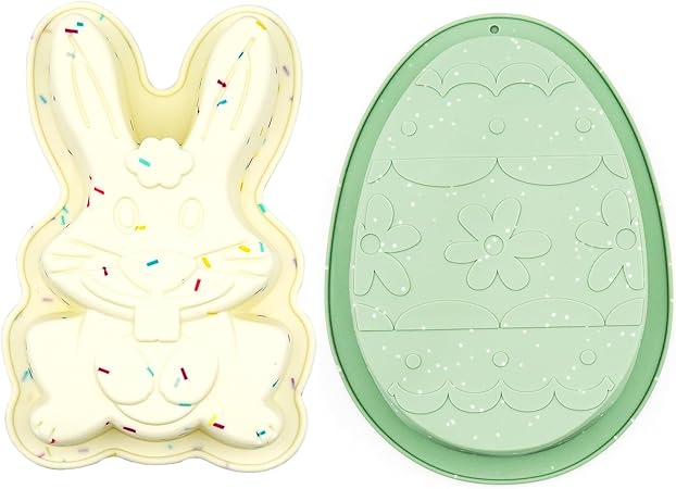 Amazon.com: Kundalini Easter Bunny Cake Pan Ornamental Egg Cake Pan ...