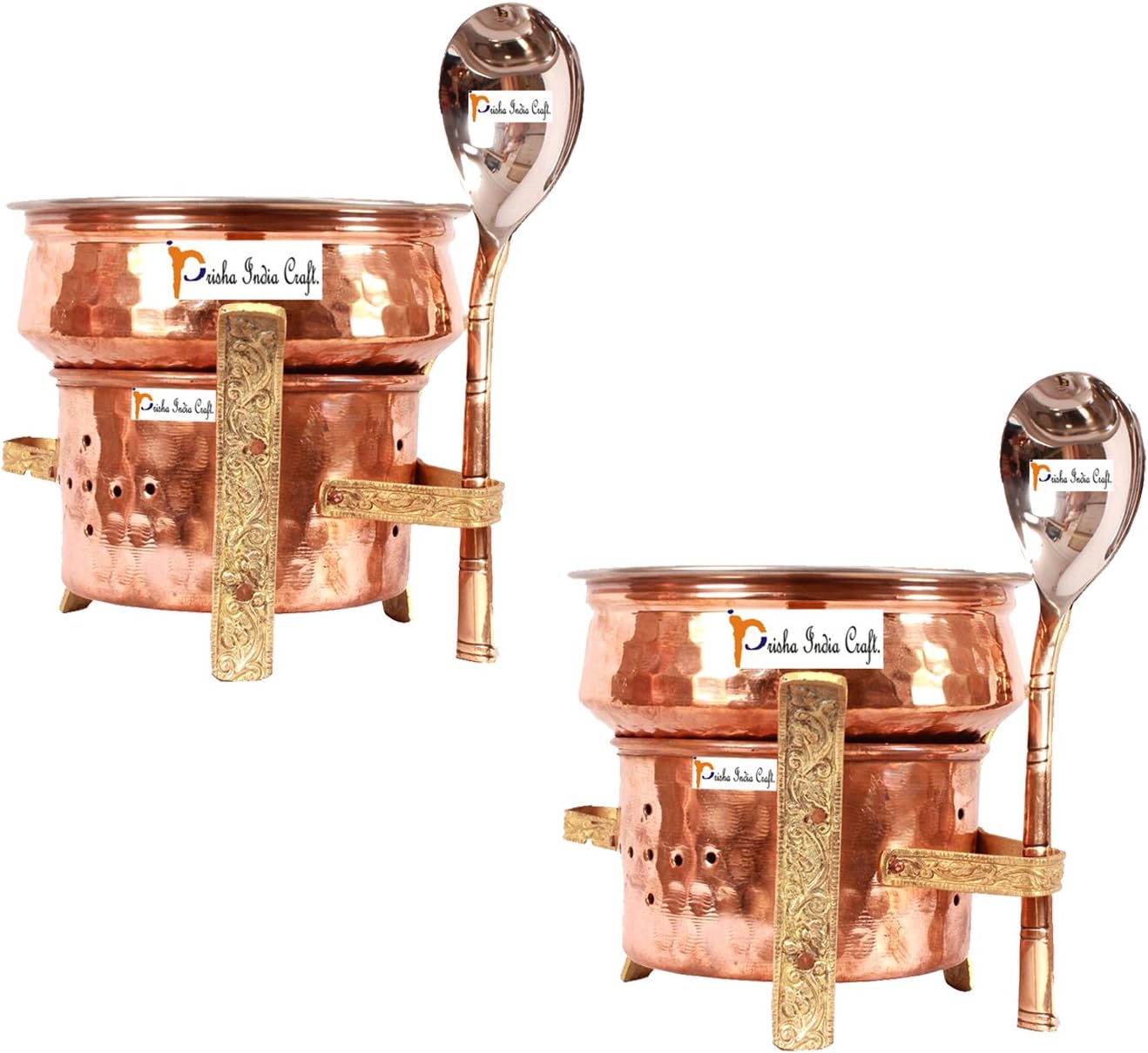 Amazon.com | Prisha India Craft ® Set of 2 Copper Sigdi angeethi with ...
