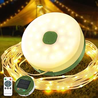 Camping Fairy Lights Rollable Solar 10 m 3000 mAh Waterproof USB ...
