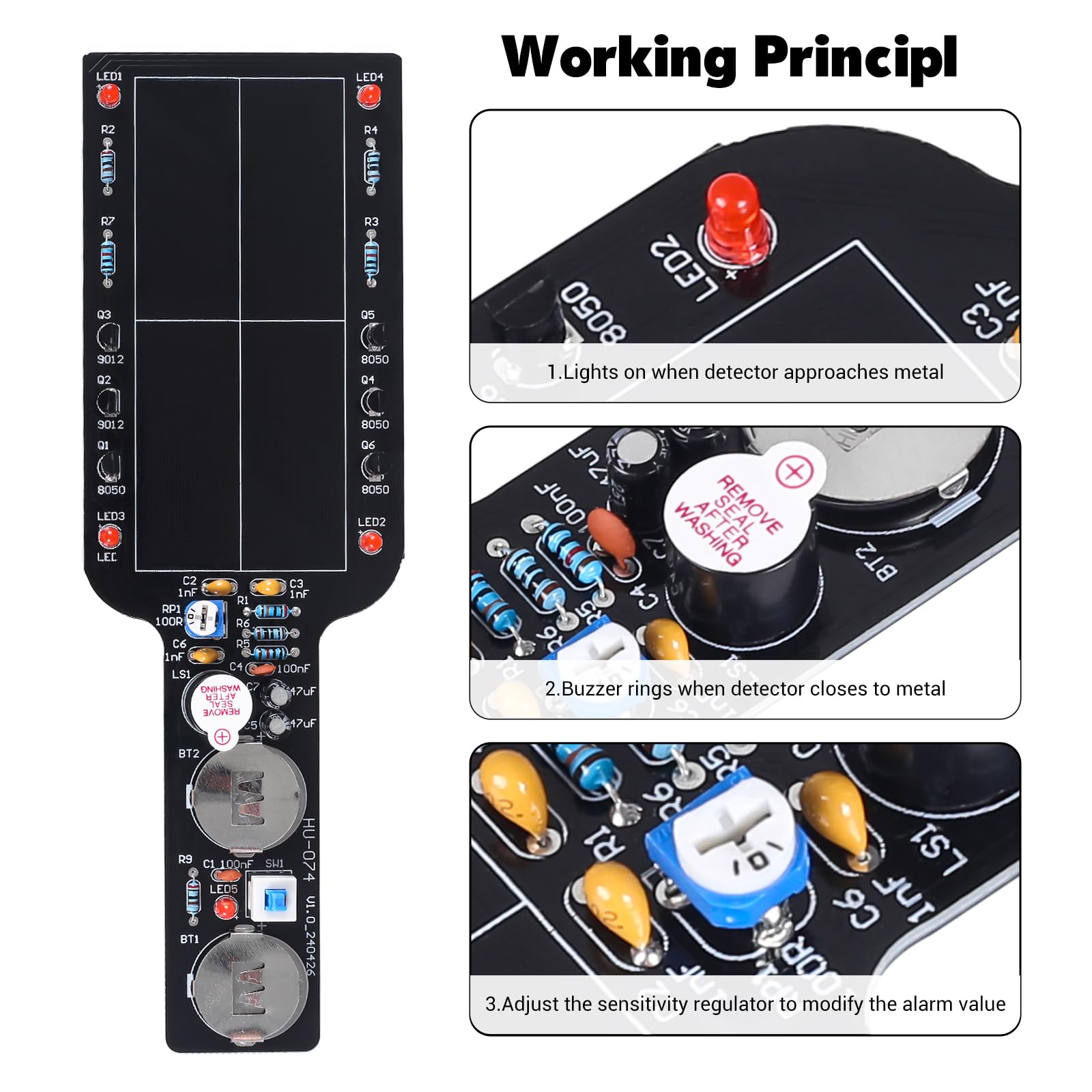 Snapklik.com : Soldering Practice Kit,Handheld Metal Detector Soldering ...
