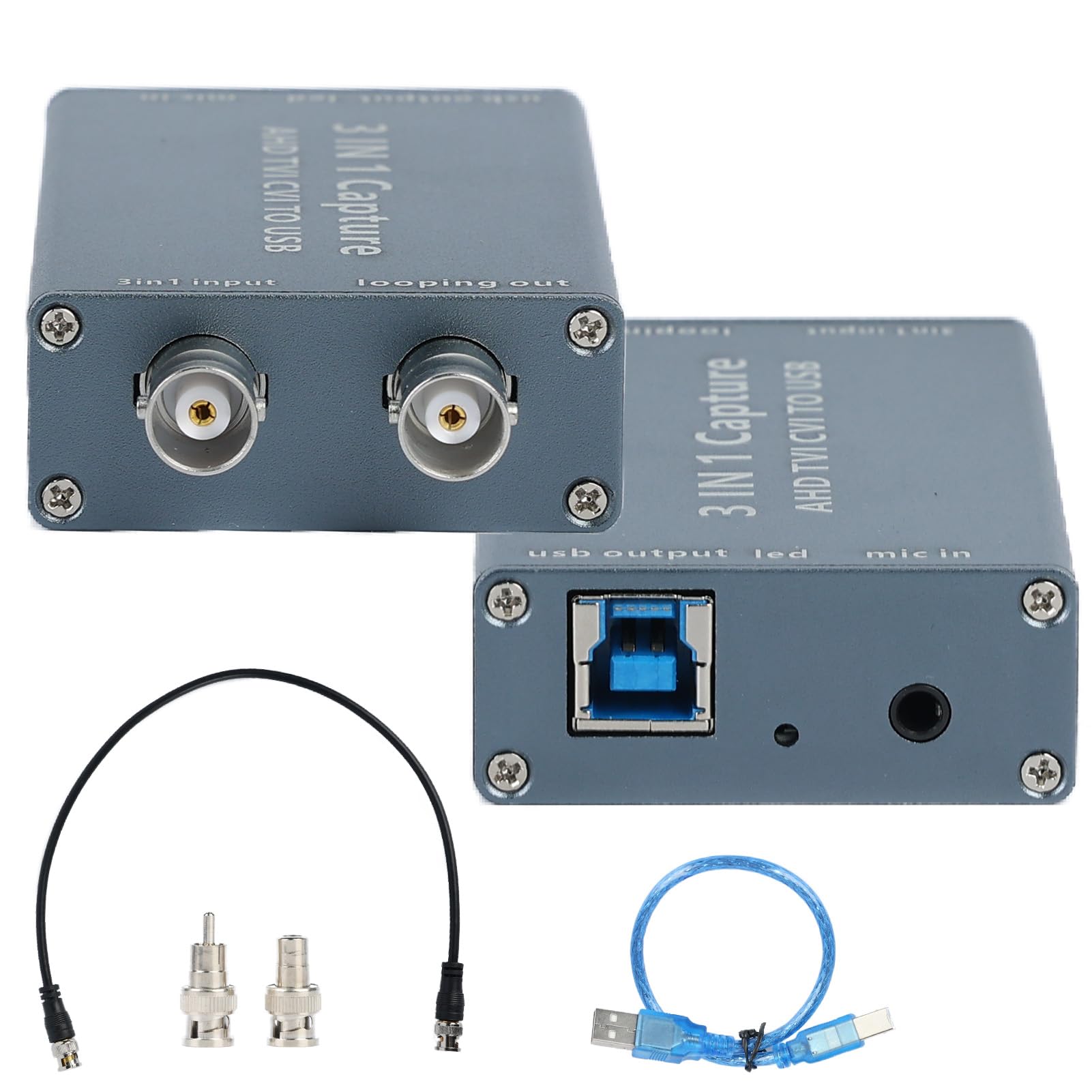 AHD Video Capture,BNC to USB 2.0 Capture Device,1080P Converter for ...