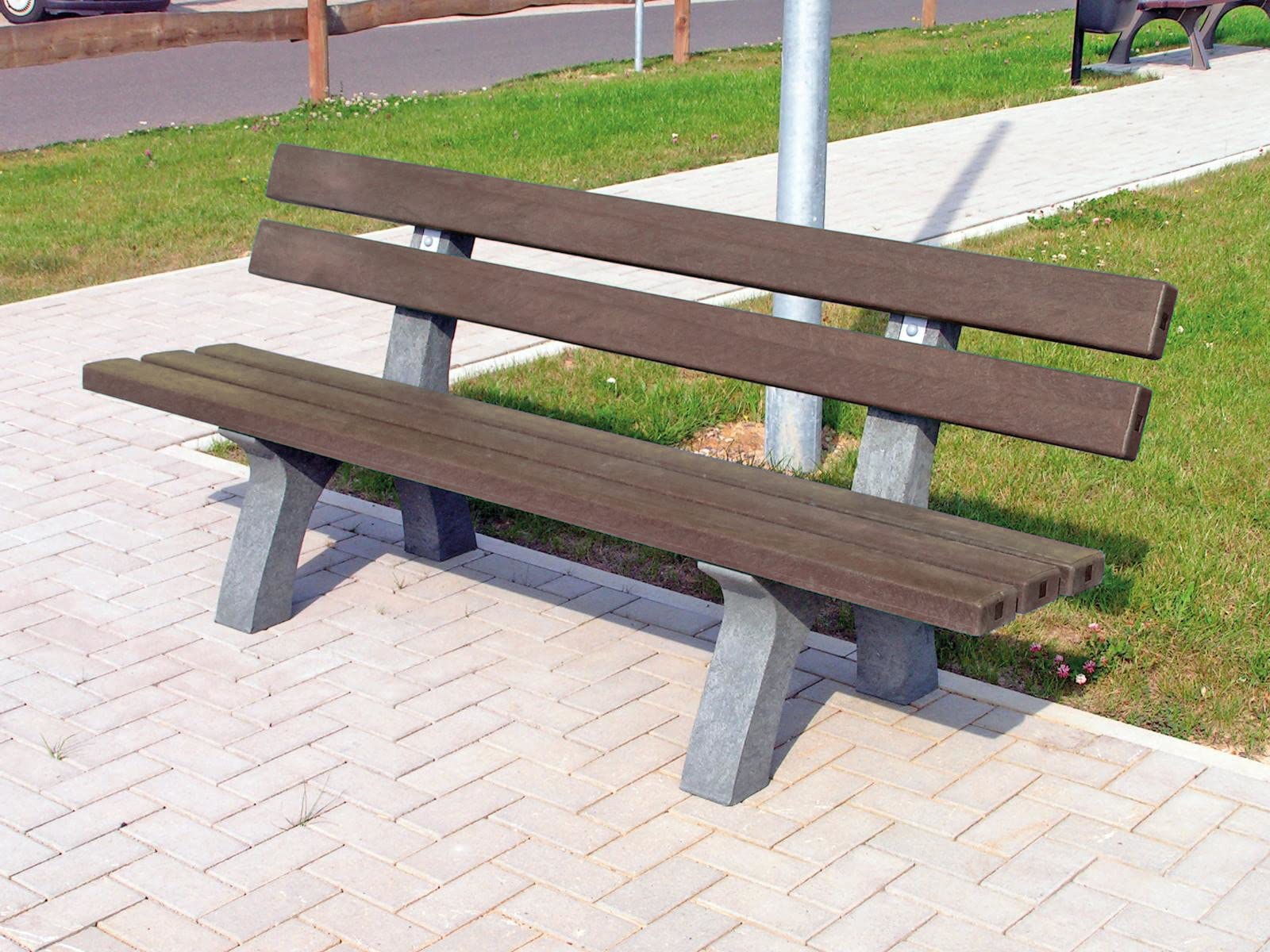 Recycled Plastic Park Benches 4', 6' And 8' Contour Recycled Plastic