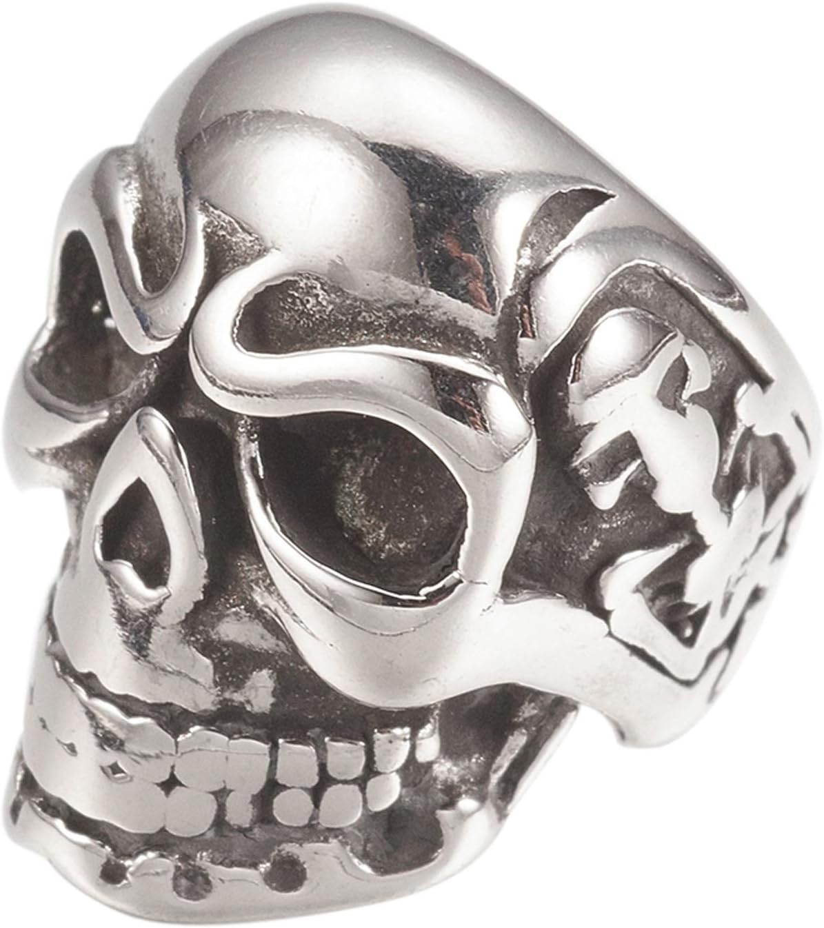 Amazon.com: HOMSFOU 30pcs Skull Beads Antique Silver Skull Head Beads ...