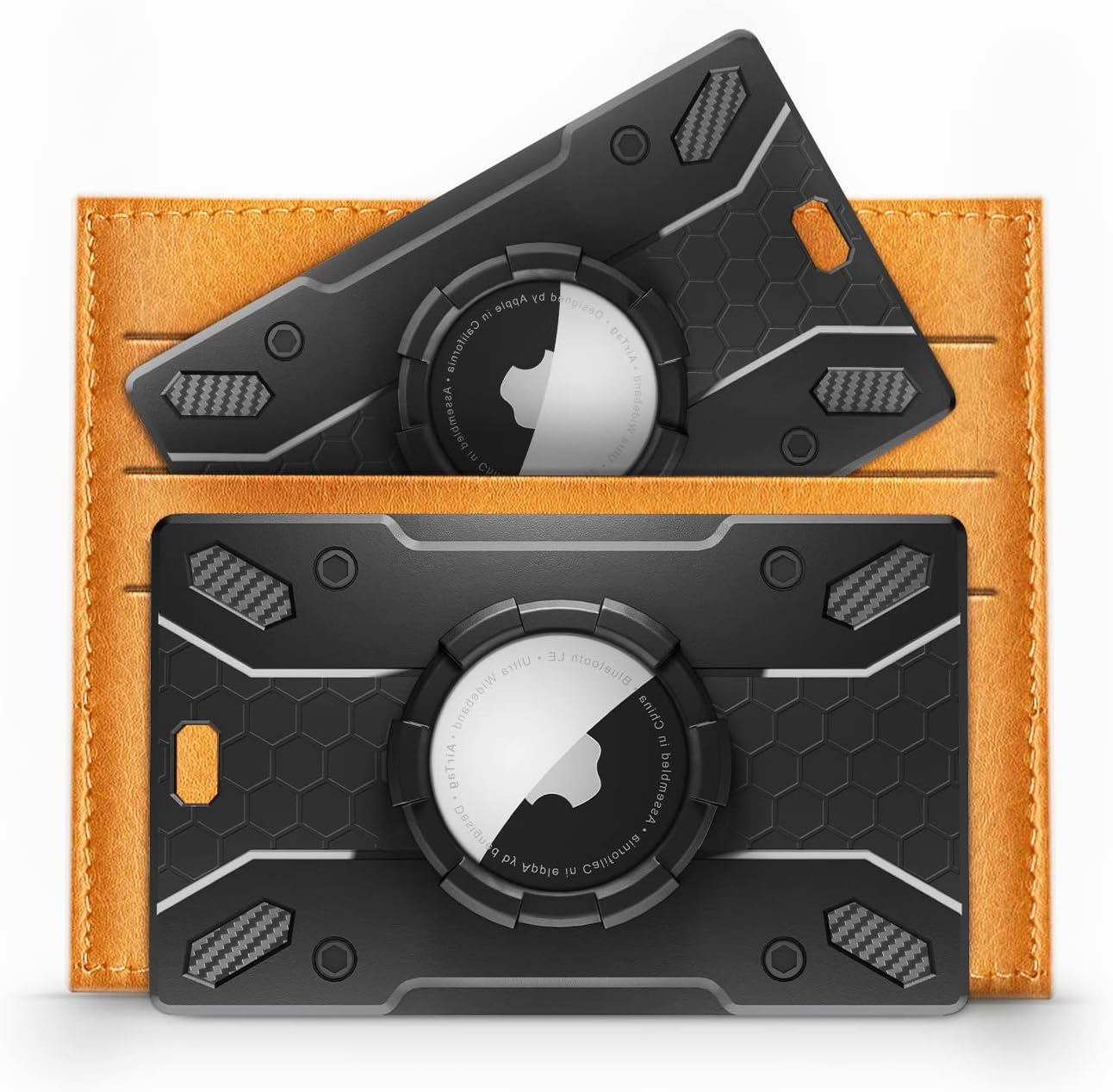 Amazon.com: 2 Pack Airtag Wallet Thin Card Case,Credit Size Apple ...