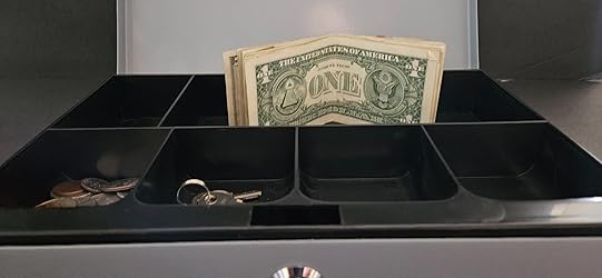 Amazon.com : Ultra-Slim Cash Box with Security Lock, 2H x 11 1/4W x 7 1 ...