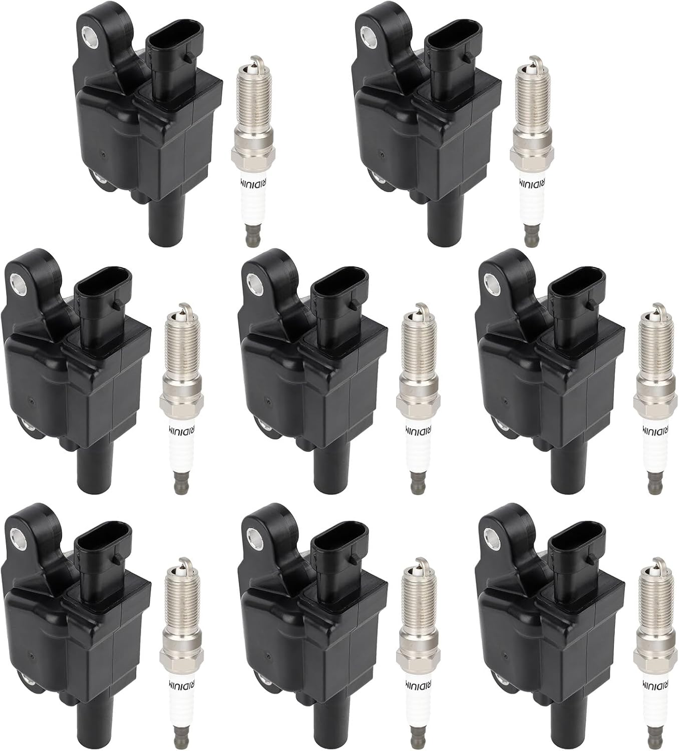 Amazon.com: ECCPP 8 ignition coils with 8 iridium Spark Plugs,UF743 ...