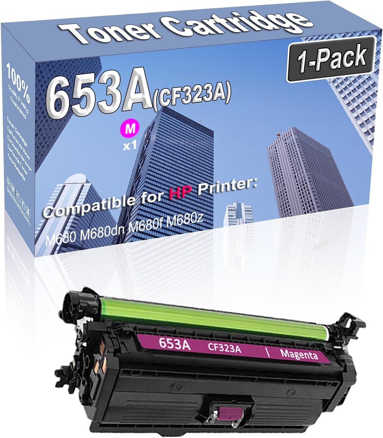 Amazon.com: 1-Pack (Magenta) Compatible High Capacity 653A (CF323A ...