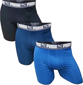 PUMA Men's 3 Pack Performance Boxer Briefs, Blue Combo, Large at Amazon ...