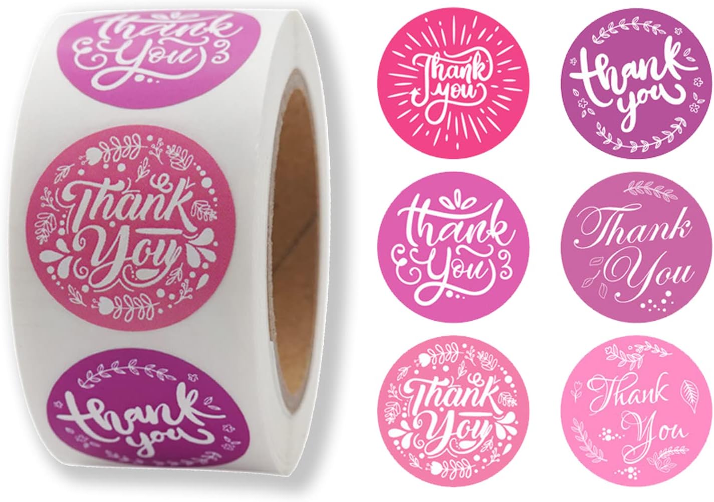 Dank u stickers, 400 Stuks Handmade Labels With"thank You", 6 ontwerpen ...