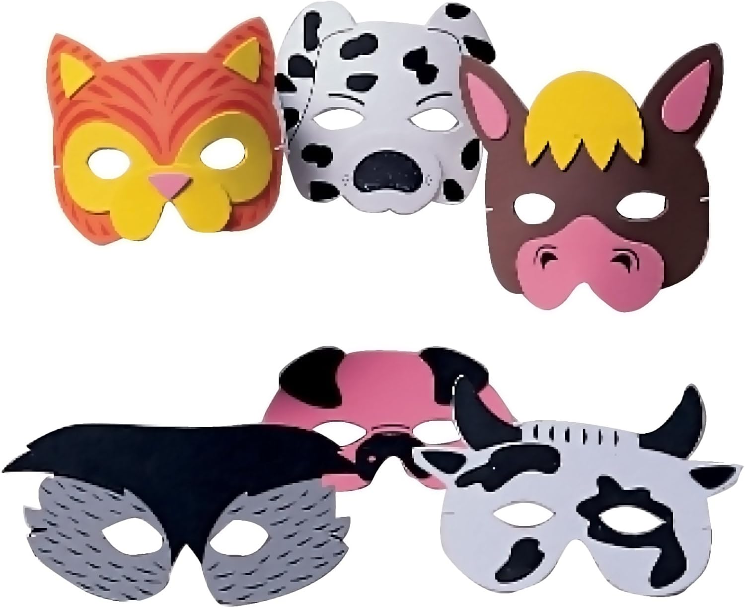Amazon.com: U. S. Toy Farm Animal Face Masks - 12 pc : Toys & Games