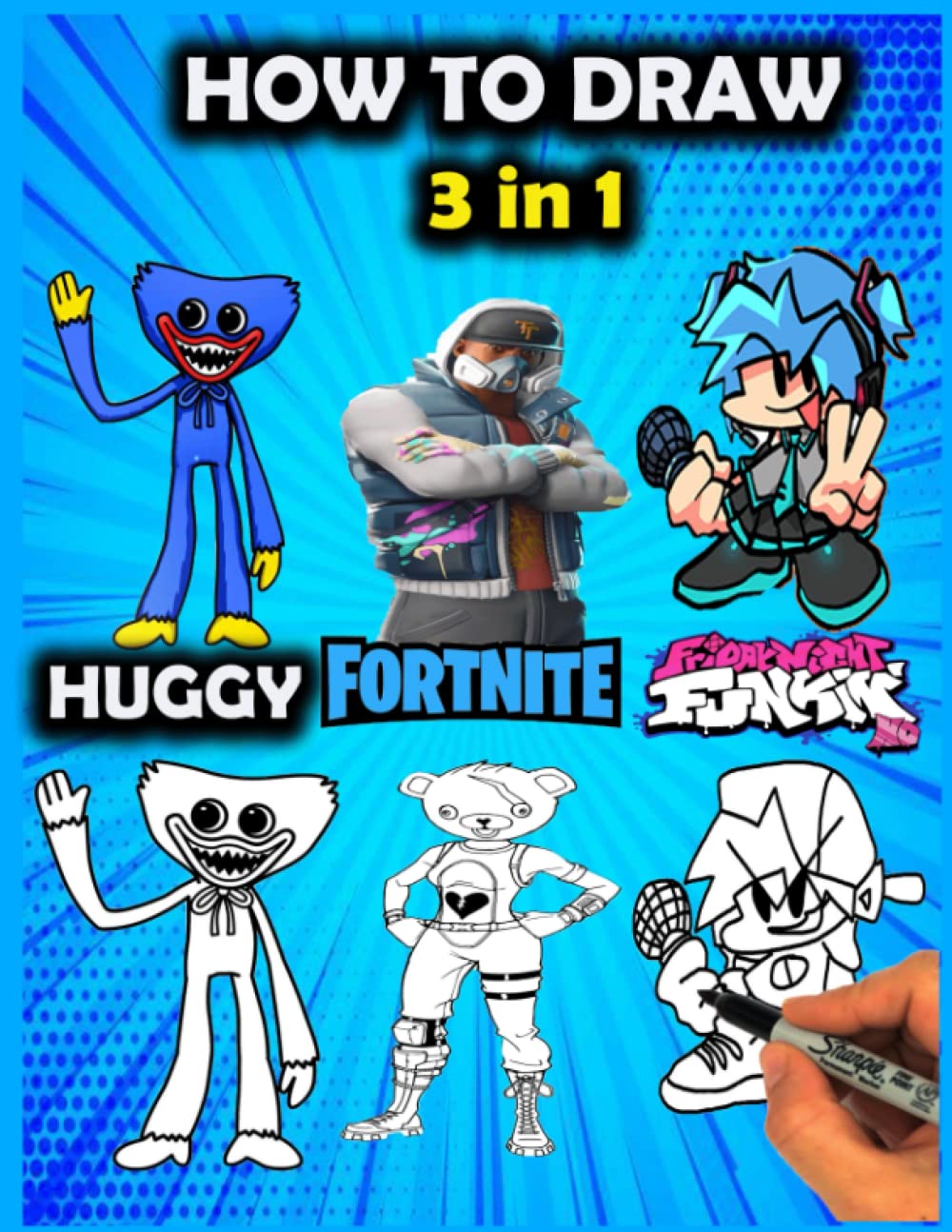 How To Draw 3 In 1 Huggy Wuggy Fortnite Friday | Desertcart INDIA