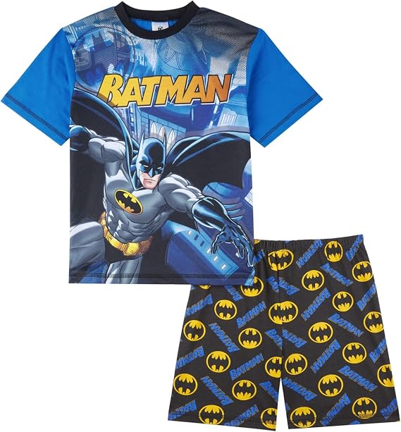 Batman Boys Pyjamas, Short Pjs Set, Ages 2 to 10 Years Old, Official DC ...