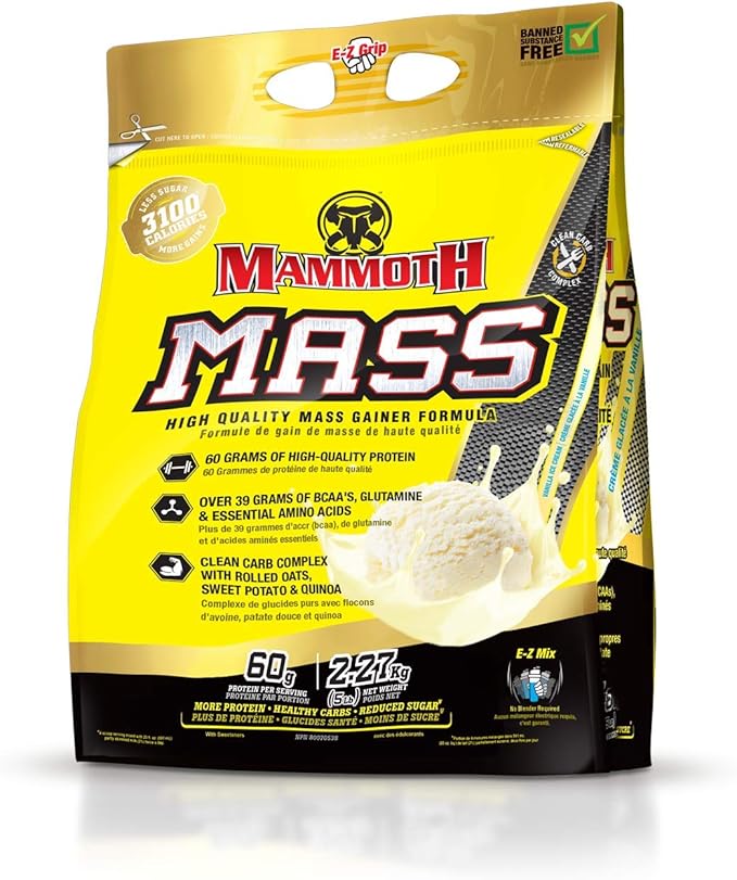MAMMOTH MASS: Weight Gainer, High Calorie Protein Powder Workout ...