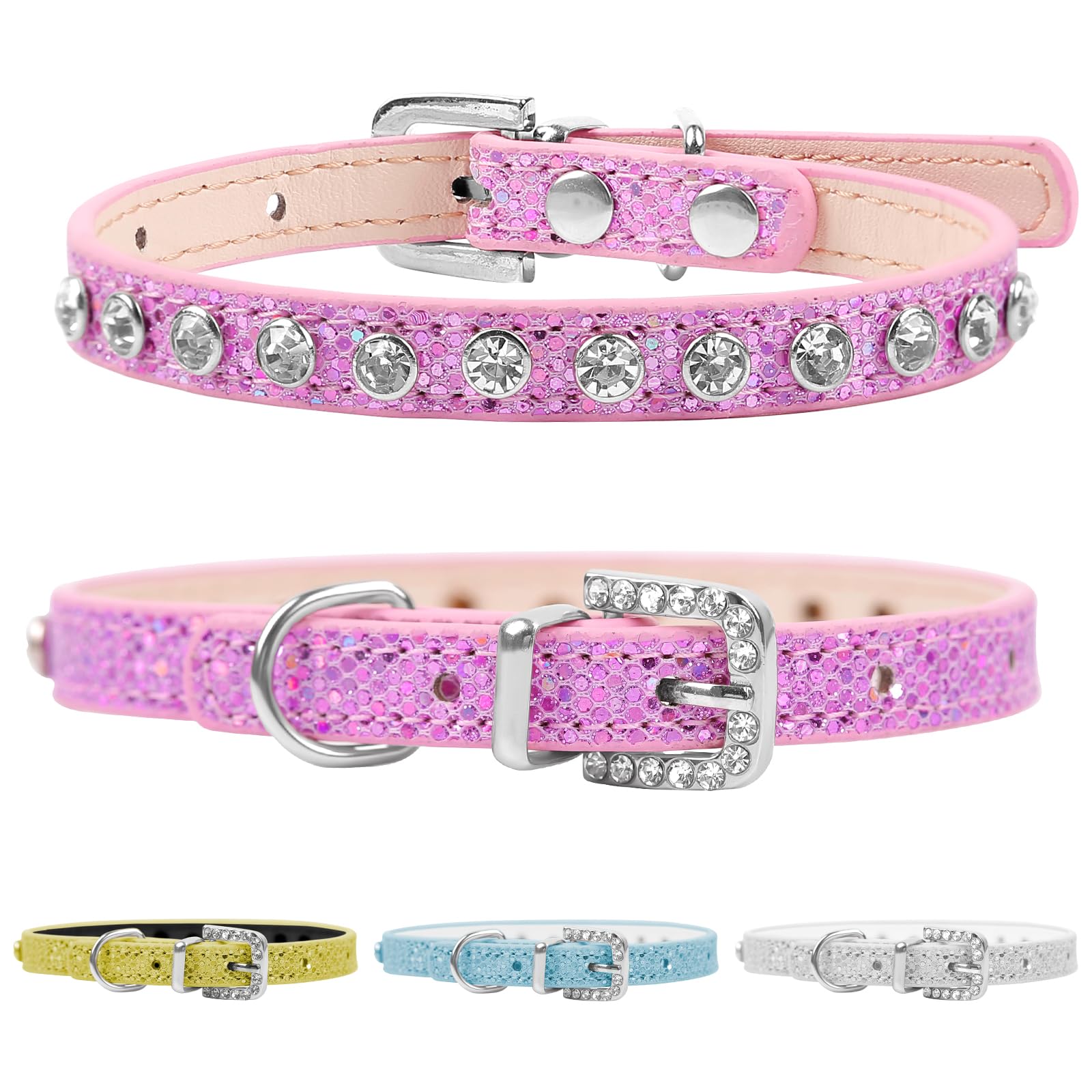 Amazon.com : HOWWFALY Pet Bling Accessories Cat and Dog Rhinestone ...