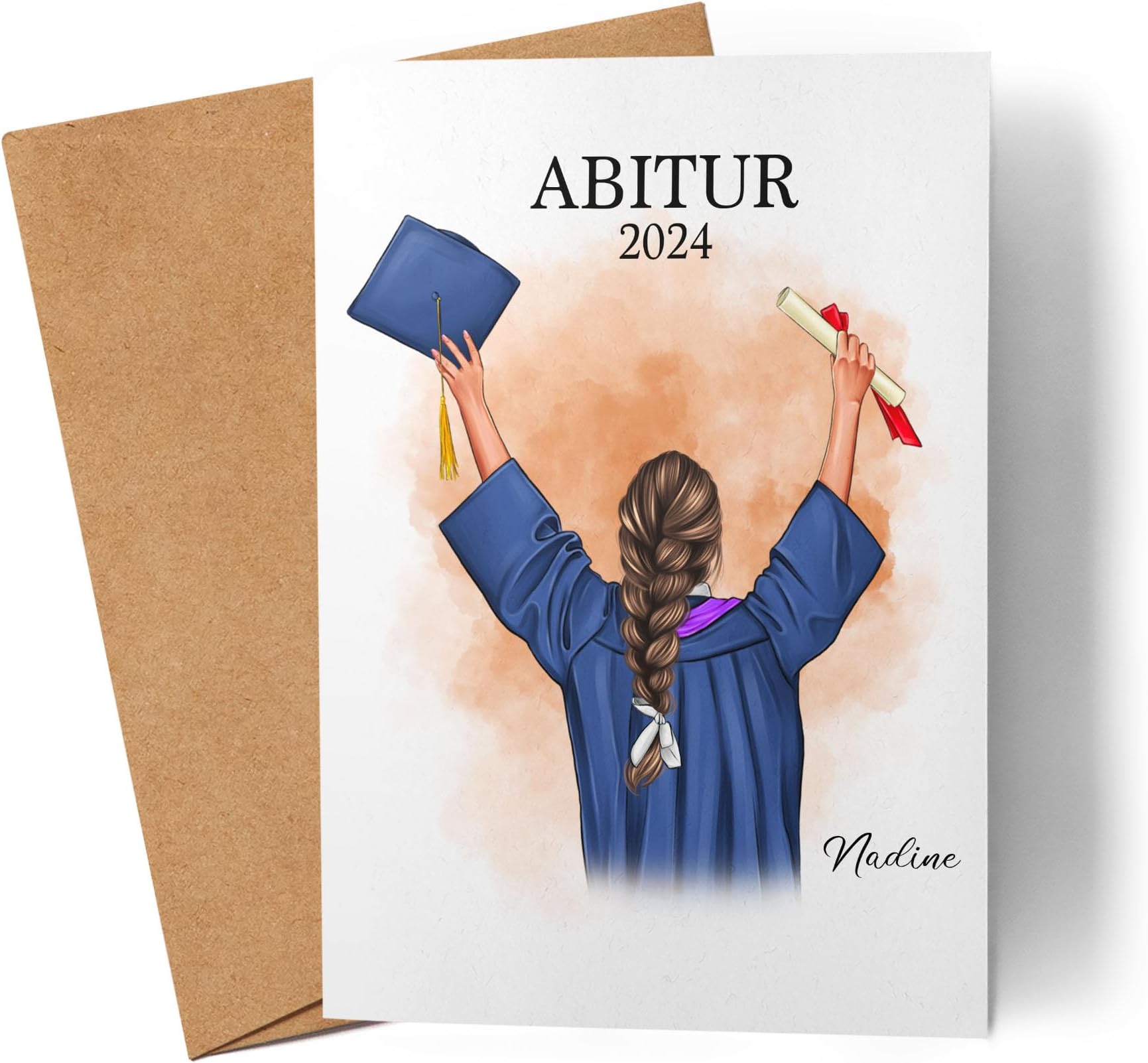 Kiddle-Design Bachelor Master Abitur 2024 Karte Abschluss Geschenk ...