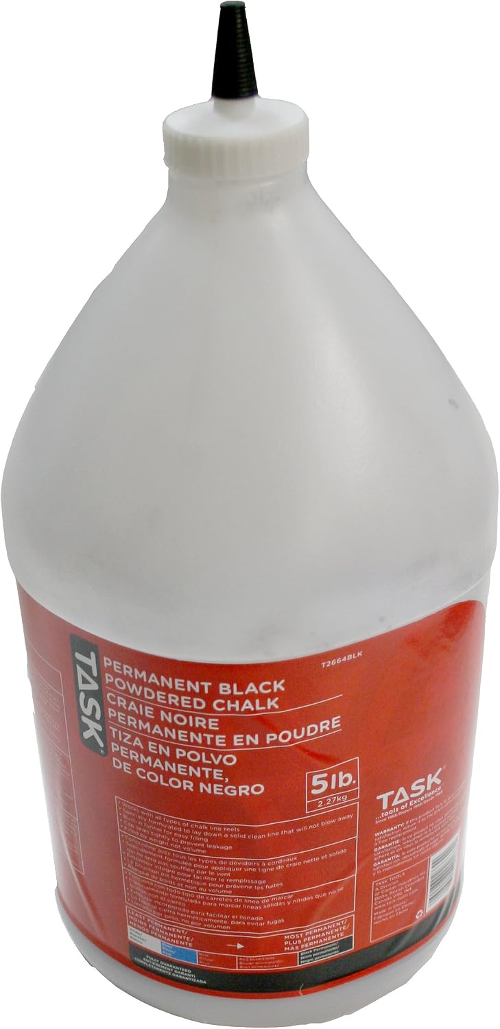 Task T2664BLK 5-Pound Permanent Powdered Chalk, Black - Chalk Lines ...