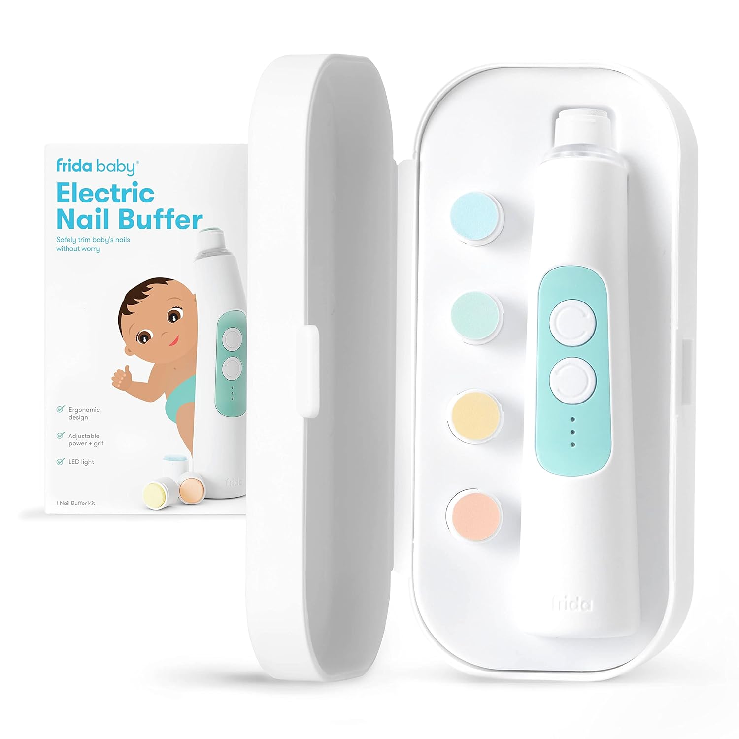 Amazon.com : Frida Baby Electric Nail Buffer | Safe + Easy Baby Nail ...