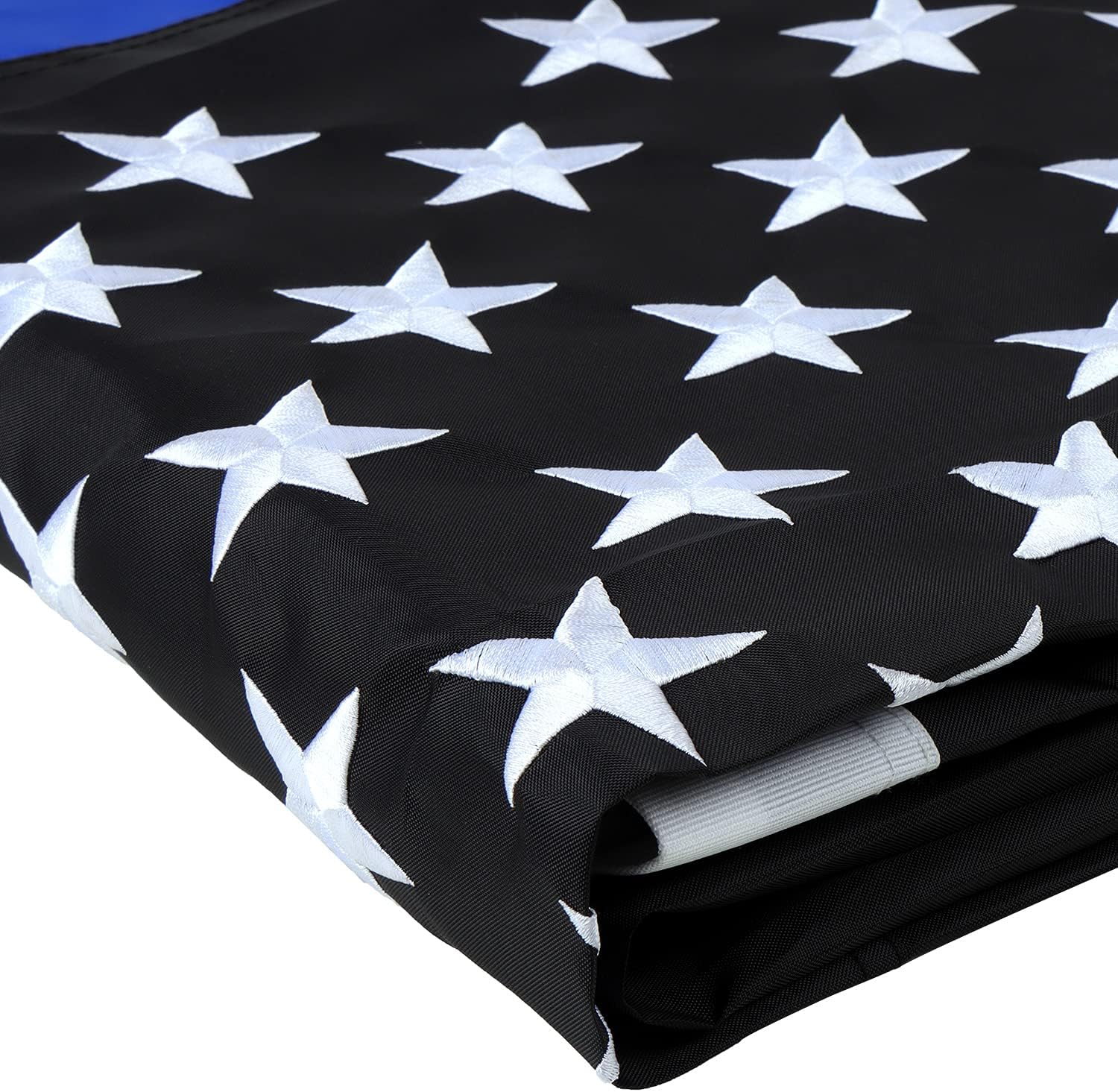 Amazon.com : Thin Blue Line Flag (3 By 5 Foot) - With Embroidered Stars ...
