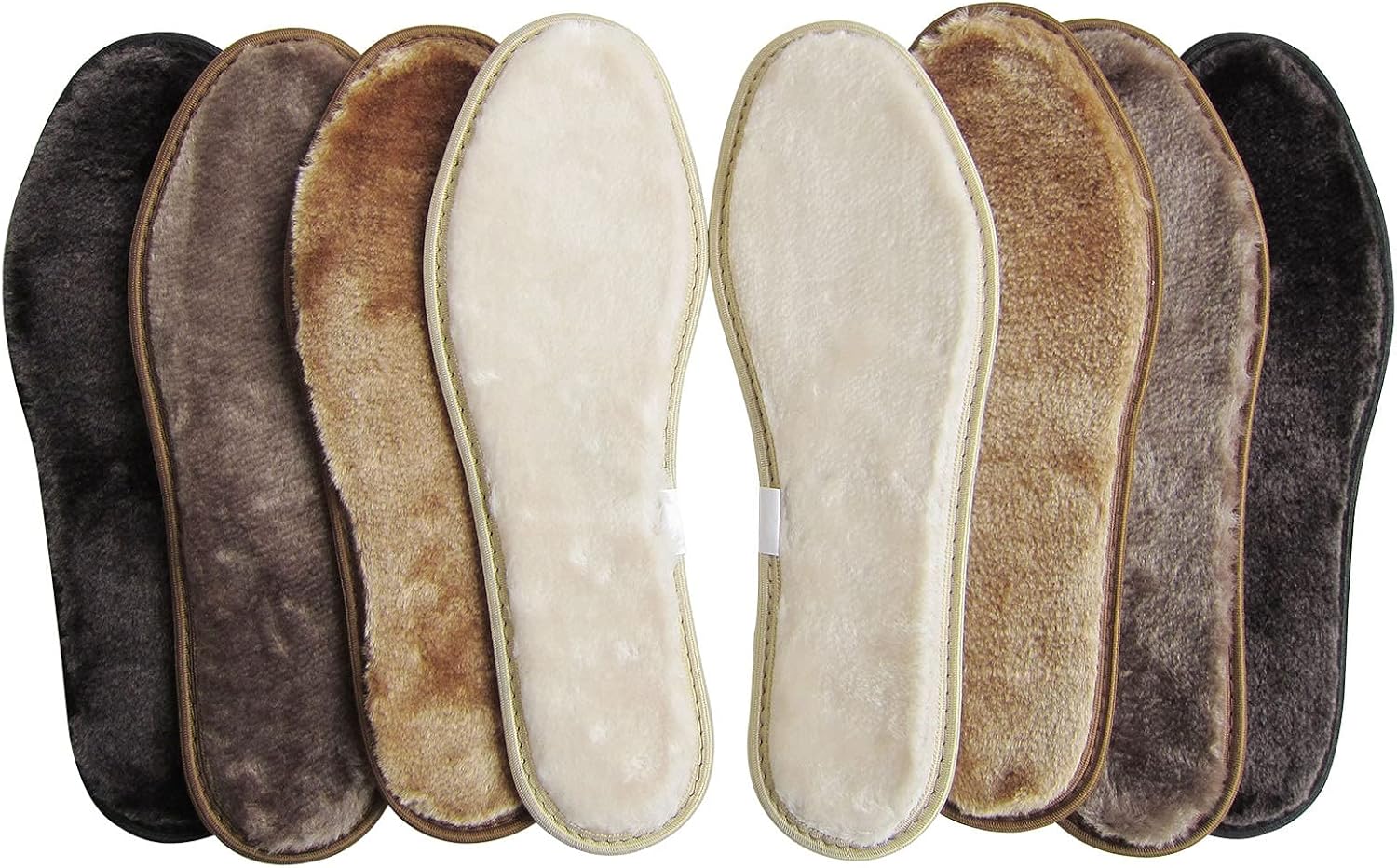 Amazon.com: 4 Pairs Thick Warm Shoe Inserts for Women Fleece Shearing ...