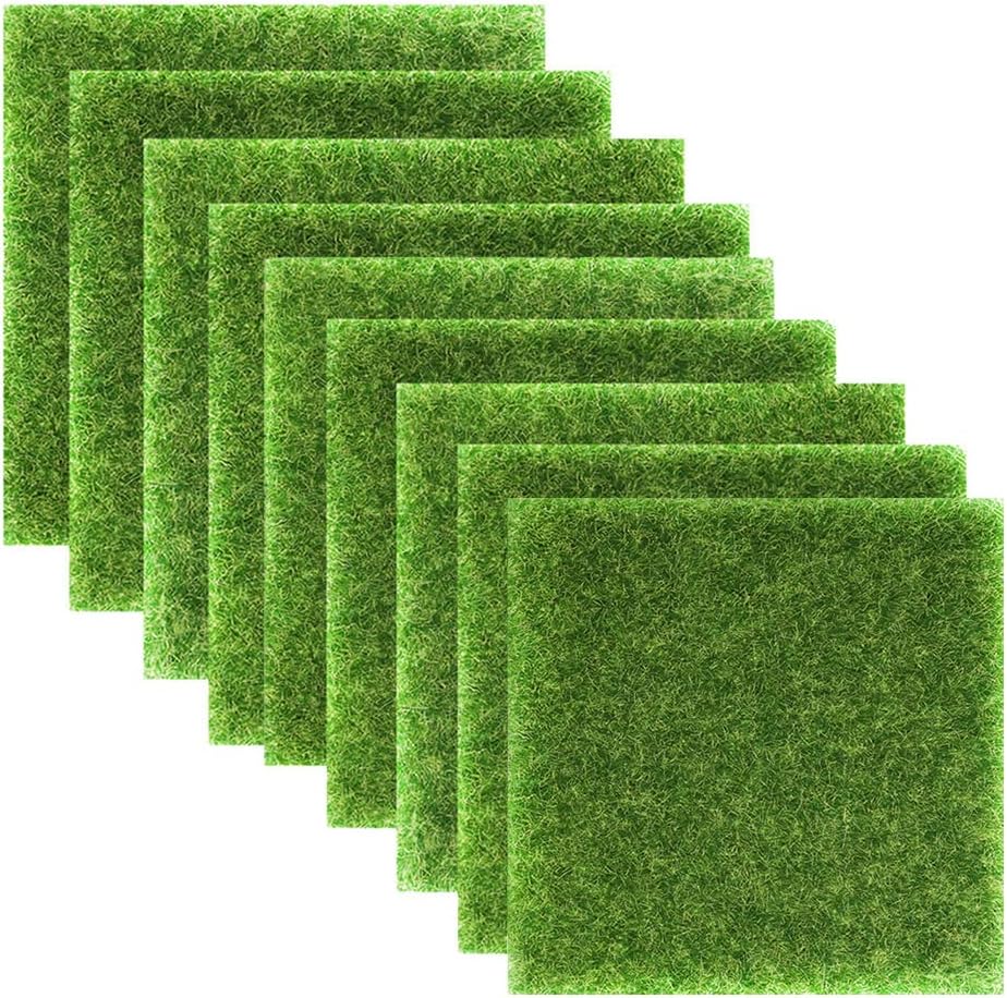 Amazon.com: NATUWORLD 6Pcs 6 x 6 Inches Artificial Garden Grass Life ...