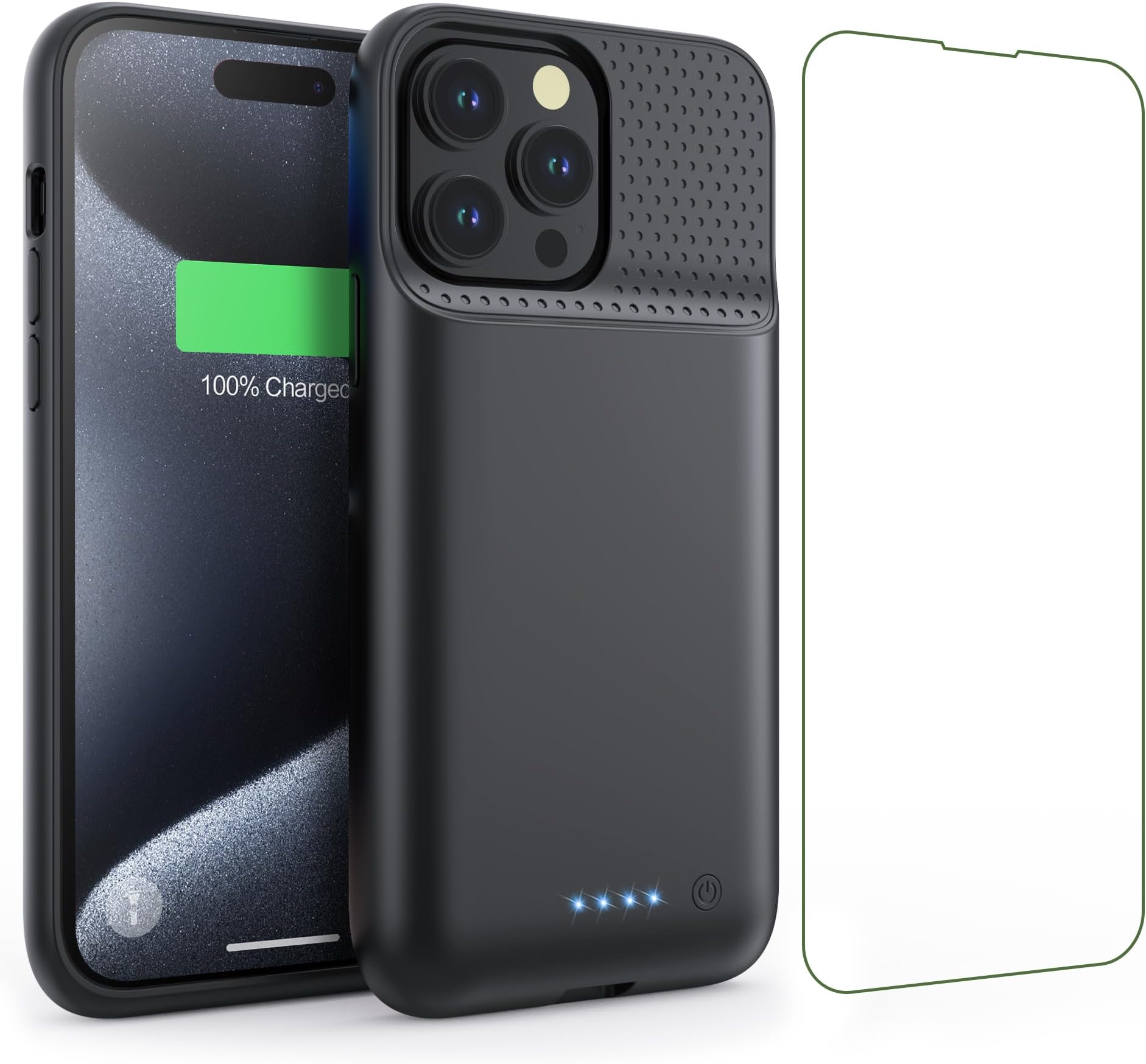 Amazon.com: GIN FOXI Fast Charging Battery Case for iPhone 15 Pro Max ...