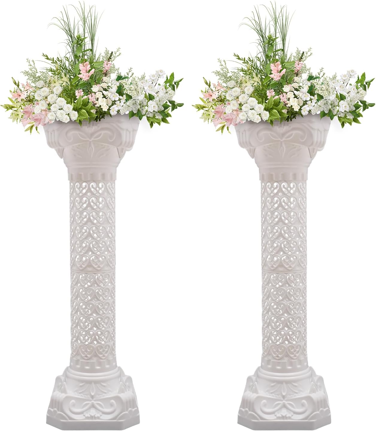 Amazon.com: Roman Columns Plastic Wedding Column Stand Roman Pillar ...
