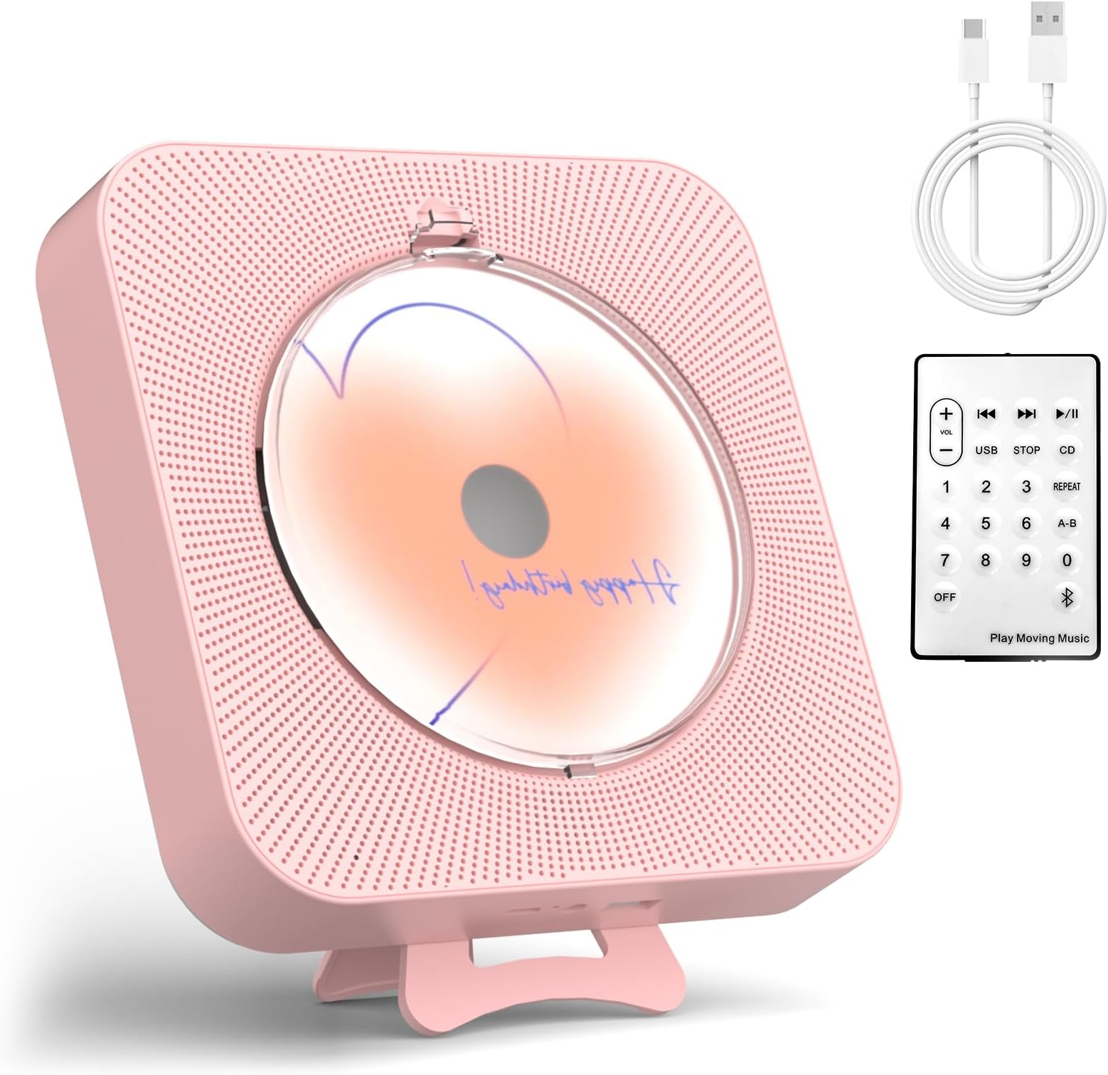 Yintiny Little Bombox CD Player with Speaker for Home Decor, Kpop CD ...