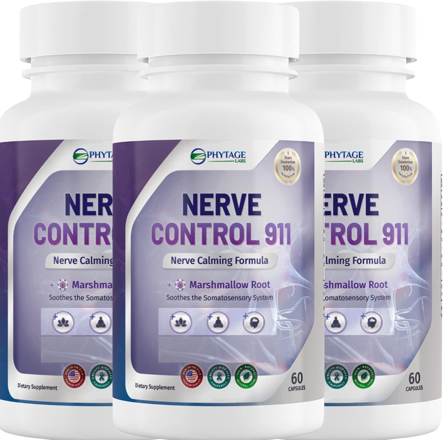 Amazon.com: Phytage Labs Nerve Control 911 - Natural Plant Based Nerve ...